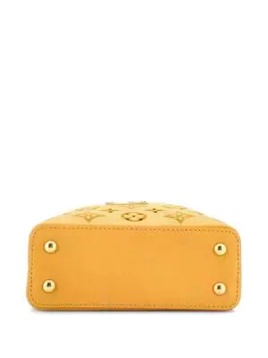 LOUIS VUITTON Capucines Bag Monogram Cutout Broderie Leather Mini Shoulder Bag
