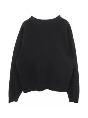 Celine Cotton Logo Print Crewneck Sweatshirt