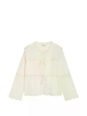 SOLAQUA Iris Floral-embroidered Blouse