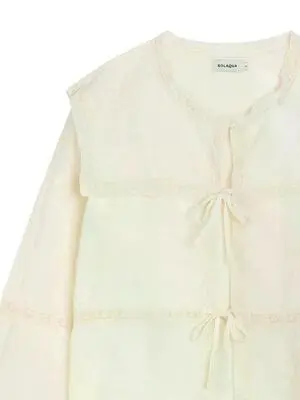 SOLAQUA Iris Floral-embroidered Blouse