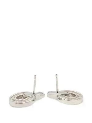 BVLGARI 18k White Gold Diamond Open-work Earrings