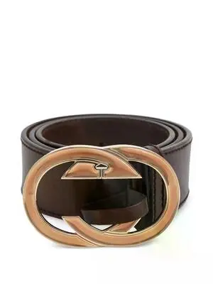 Gucci Double G Logo Belt - Brown