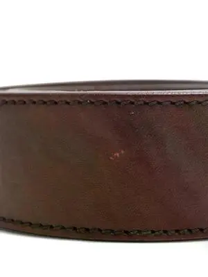 Gucci Double G Logo Leather Belt - Brown