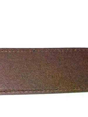 Gucci Double G Logo Leather Belt - Brown