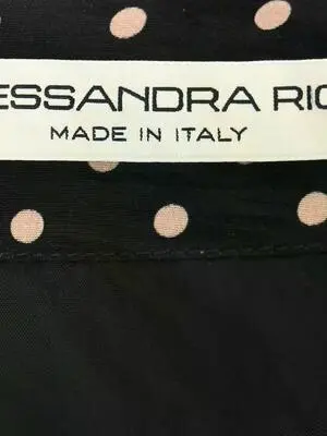 Alessandra Rich Polka-dot Ruffled Silk Dress