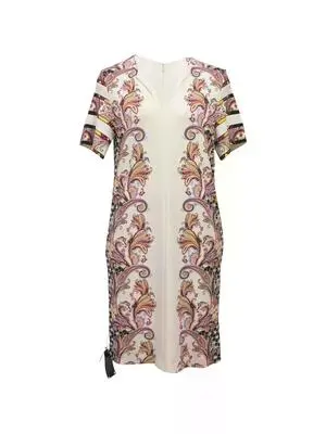 Etro Printed Paisley V-neck Shift Dress
