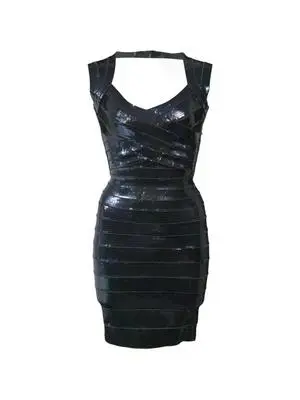 Herve Leger Sequined Bandage Dress