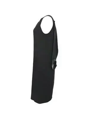 Oscar De La Renta Wool Pleated Shift Dress