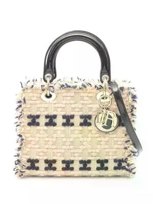 Dior Lady Tweed Tote Bag - Neutrals
