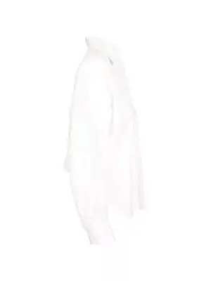 AL DUCA D’AOSTA 1902 V-neck Cotton Blouse With Spread Collar