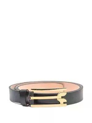 Victoria Beckham Logo Buckle Belt - Black