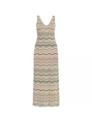 NENETTE Texas Chevron-knit Maxi Dress