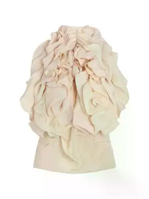 MAISON MARGIELA Ruffled Sleeveless Blouse