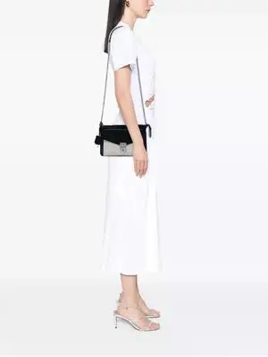 Celine Bicolor Leather Pocket Envelope Zip Crossbody Bag
