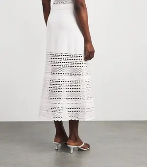 Simkhai Westly Open-stitch Midi Skirt - Ivory