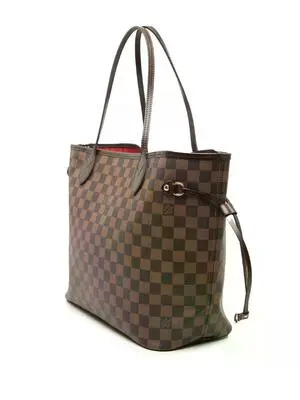 LOUIS VUITTON Damier Ebene Neverfull Mm Tote Bag - Brown
