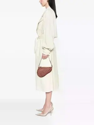 Dior Mini Diorissimo Jacquard Saddle Pochette Shoulder Bag