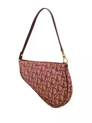Dior Mini Diorissimo Jacquard Saddle Pochette Shoulder Bag
