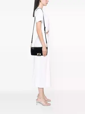 Fendi Nylon Convertible Baguette Satchel