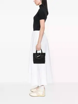 Burberry Grainy Calfskin Horn Toggle Tote Bag
