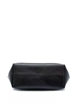 Fendi Leather Roll Tote Bag - Black