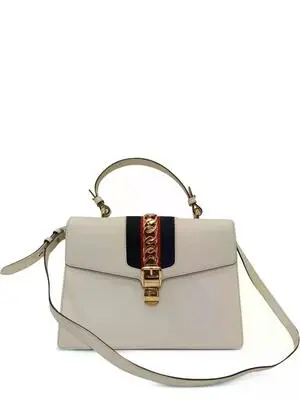 Gucci Sylvie Web Stripe Handbag - Neutrals