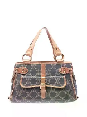 Celine Macadam Denim Handbag - Blue