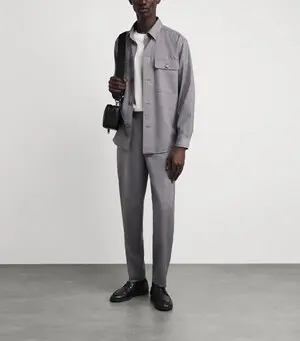 BOSS Linen-blend Overshirt