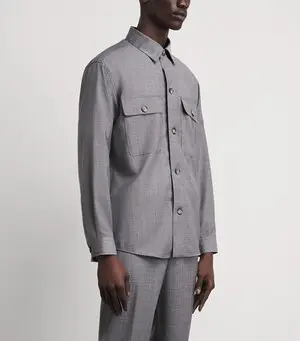 BOSS Linen-blend Overshirt