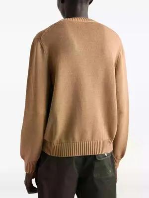 Prada Embroidered Logo Cotton Sweater