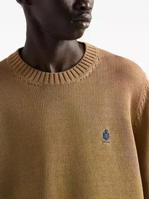 Prada Embroidered Logo Cotton Sweater