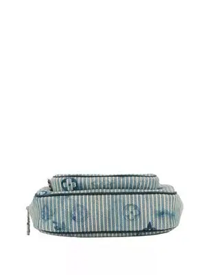 LOUIS VUITTON Monogram Denim Watercolor Hickory Stripes Pouch Crossbody Bag - Blue