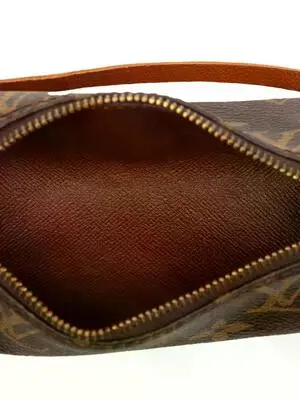 LOUIS VUITTON Monogram Papillon Pochette Handbag - Brown