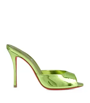 CHRISTIAN LOUBOUTIN Me Dolly Patent Leather Mules 100 - Green