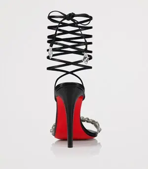 CHRISTIAN LOUBOUTIN Fanny Jolly Leather Sandals - Silver