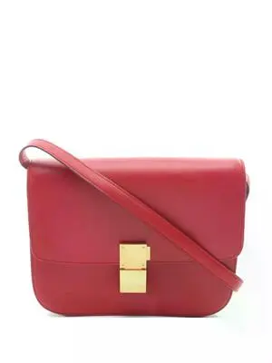 Celine Medium Classic Box Shoulder Bag - Red