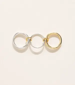 SPINELLI KILCOLLIN Libra Ring In Yellow Gold, Sterling And Diamonds - Silver