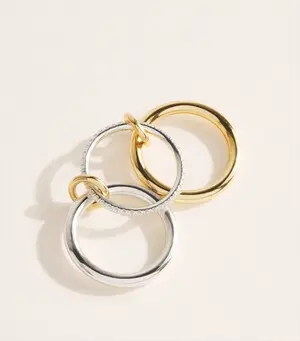 SPINELLI KILCOLLIN Libra Ring In Yellow Gold, Sterling And Diamonds - Silver