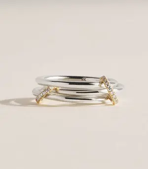 SPINELLI KILCOLLIN Sterling Yellow Gold And Diamond Solarium Ring - Silver