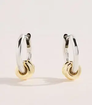 SPINELLI KILCOLLIN Sterling And Yellow Gold Nevine Hoop Earrings - Silver