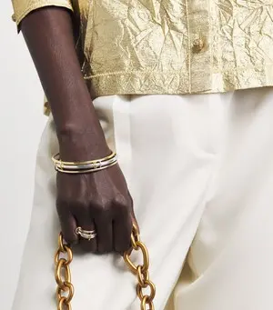SPINELLI KILCOLLIN Mixed Gold And Sterling Layered Bangle