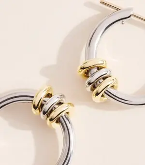 SPINELLI KILCOLLIN Sterling And Yellow Gold Ara Core Hoop Earrings