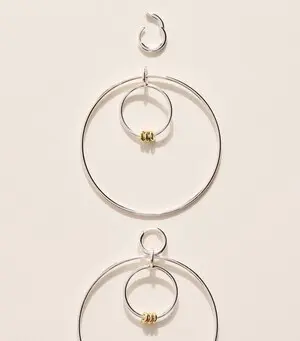 SPINELLI KILCOLLIN Sterling And Yellow Gold Echo Hoop Earrings