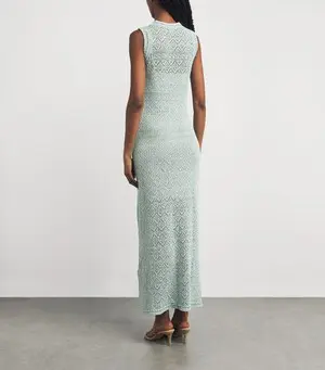 Eleventy Cotton-blend Crochet Midi Dress