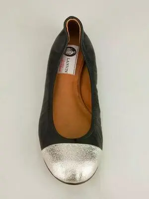 LANVIN Leather Cap Toe Ballerinas