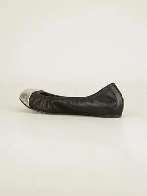 LANVIN Leather Cap Toe Ballerinas