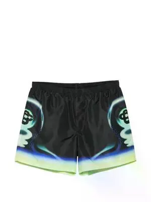 Casablanca Graphic-print Swim Shorts - Black