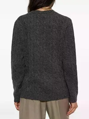 Valentino Garavani Wool V-logo Cable Knit Sweater
