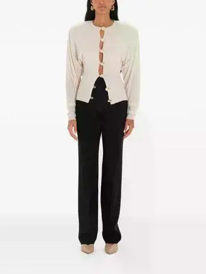 MANURI Aura Button-fastening Top - Neutrals