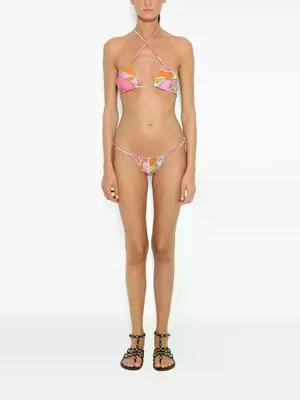 Emilio Pucci Orchidee Print Bikini Top